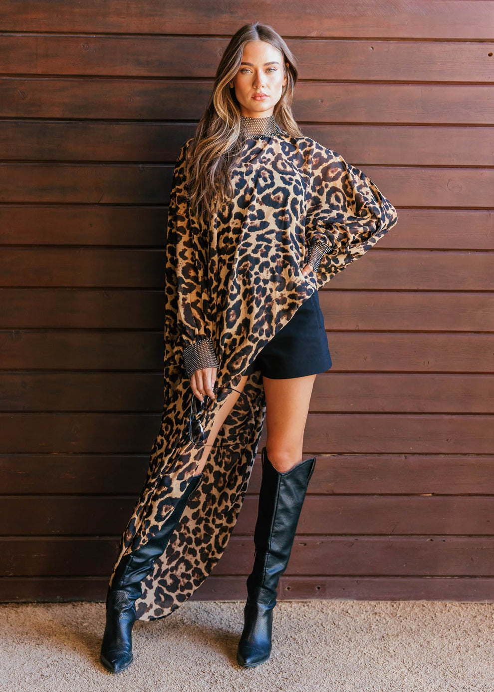 "Luxe Life" Asymmetric Tunic in Leopard – Glitzy Bella