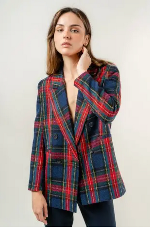 NEW!! "Park Avenue" Plaid Blazer – Glitzy Bella